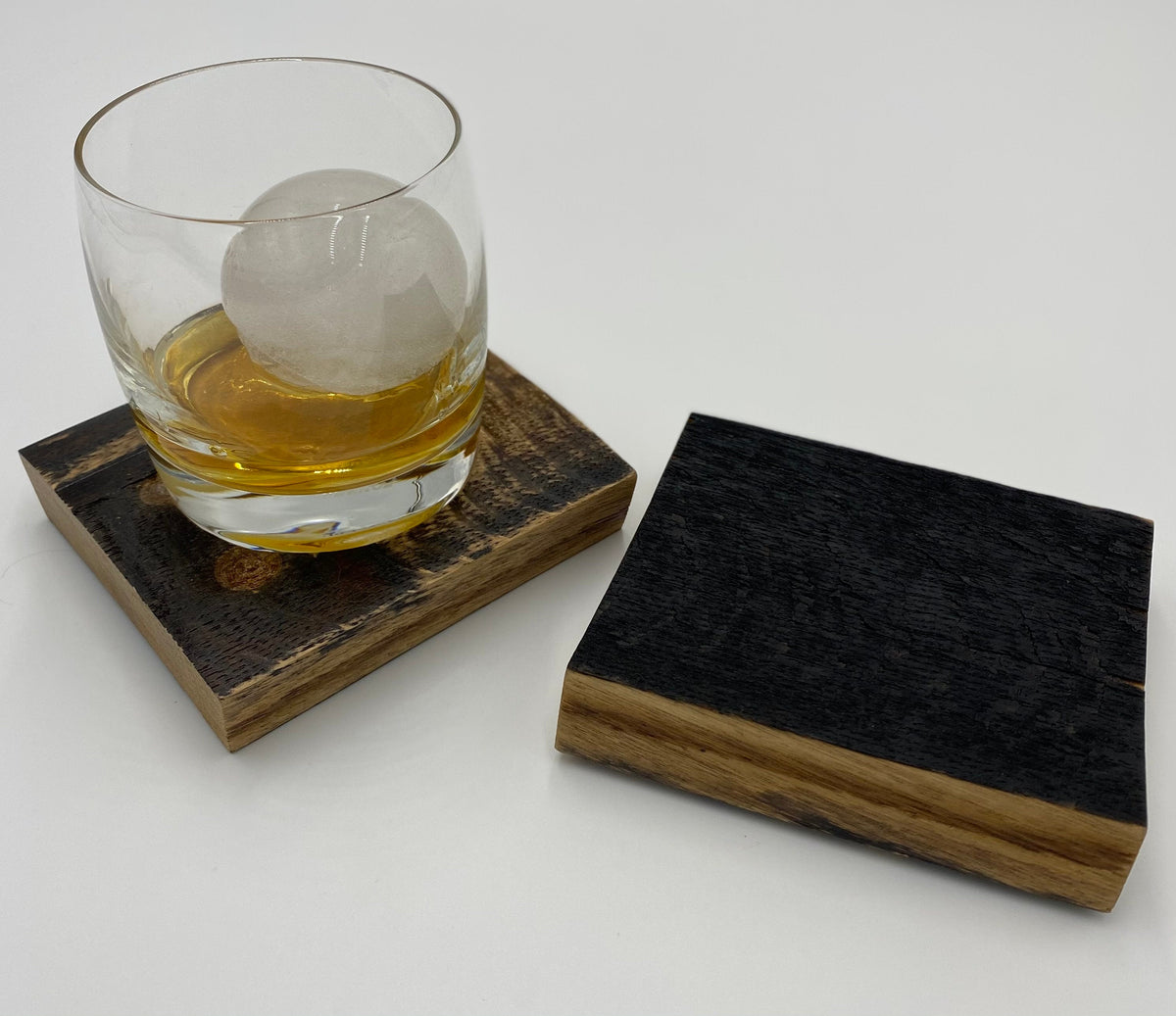 Coasters made from Authentic Whiskey Barrel Stave | Personalization Av ...